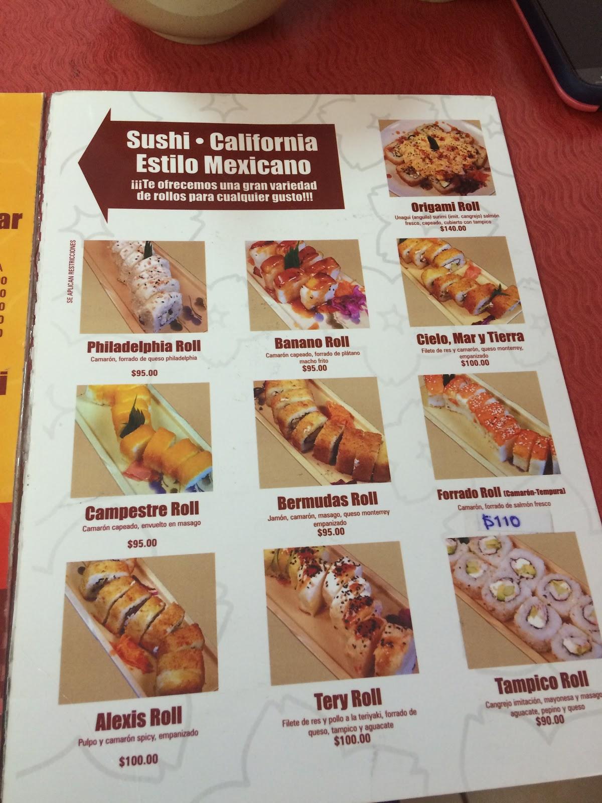 Carta del restaurante Origami Express Calle 11, Mexicali, Av. Michoacán ...