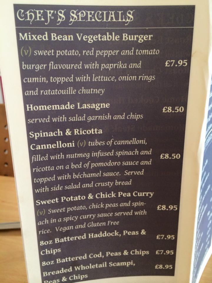 Menu at The Priory Restaurant, Aberteifi