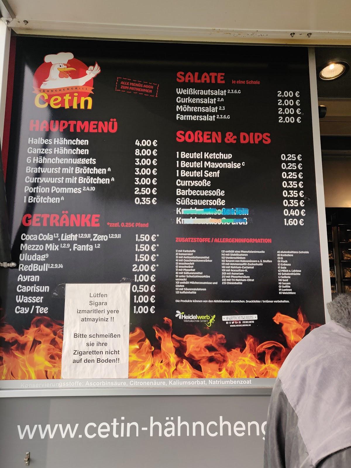 Menu at Cetin Hähnchengrill pub & bar, Ludwigshafen