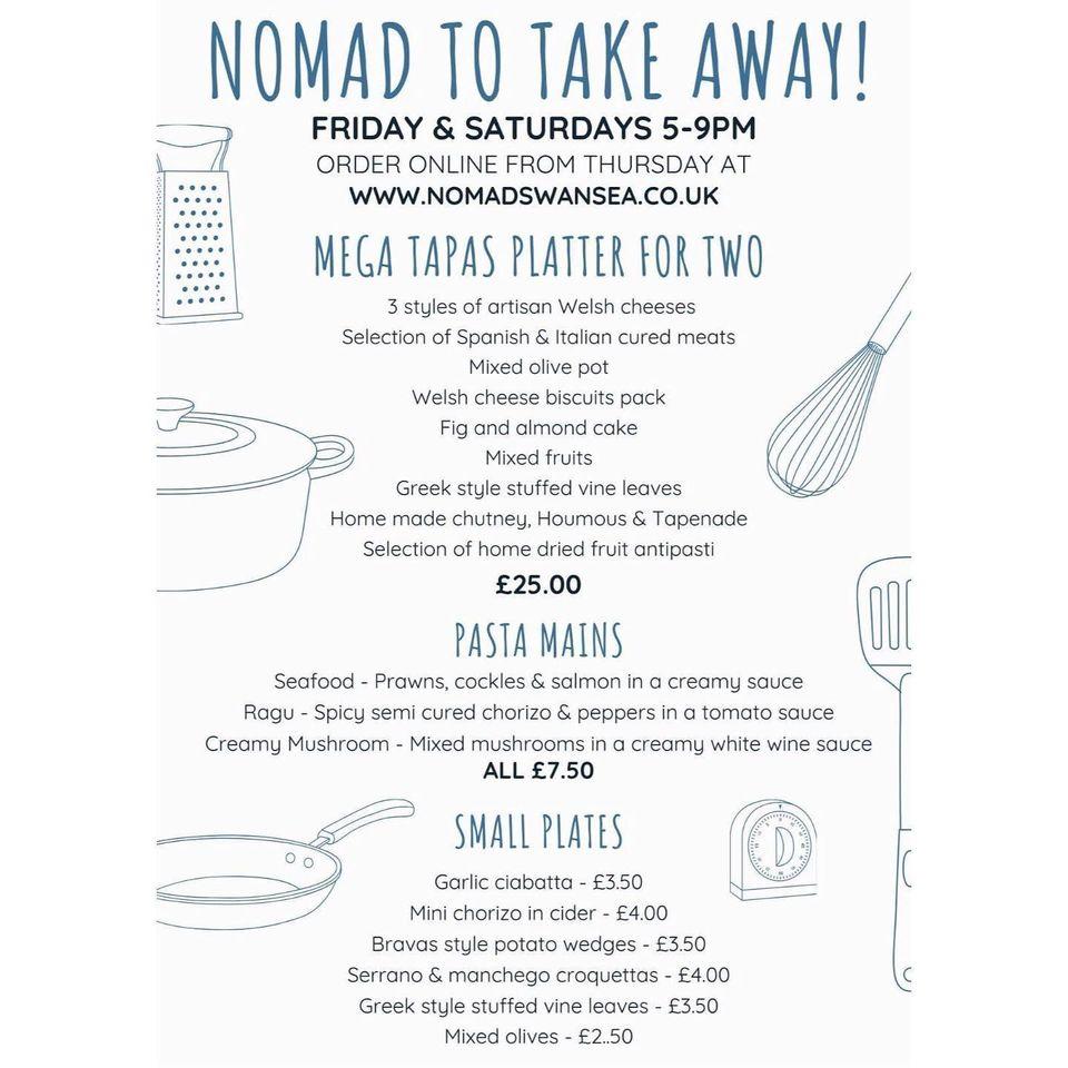 Menu at Nomad Bar & Kitchen, Llangennech