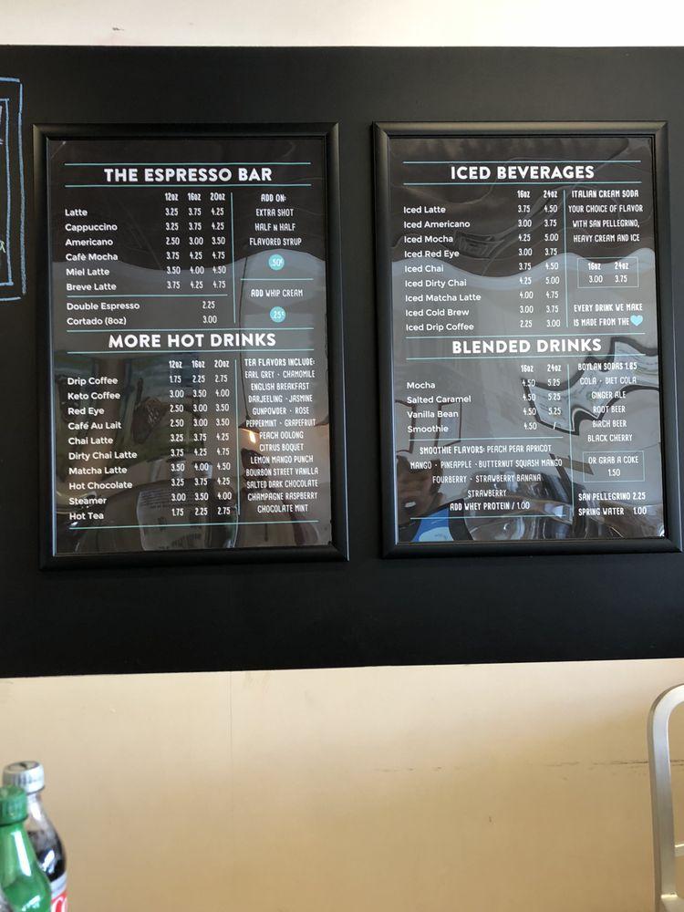 Menu at The Factory Coffee House, Mocksville
