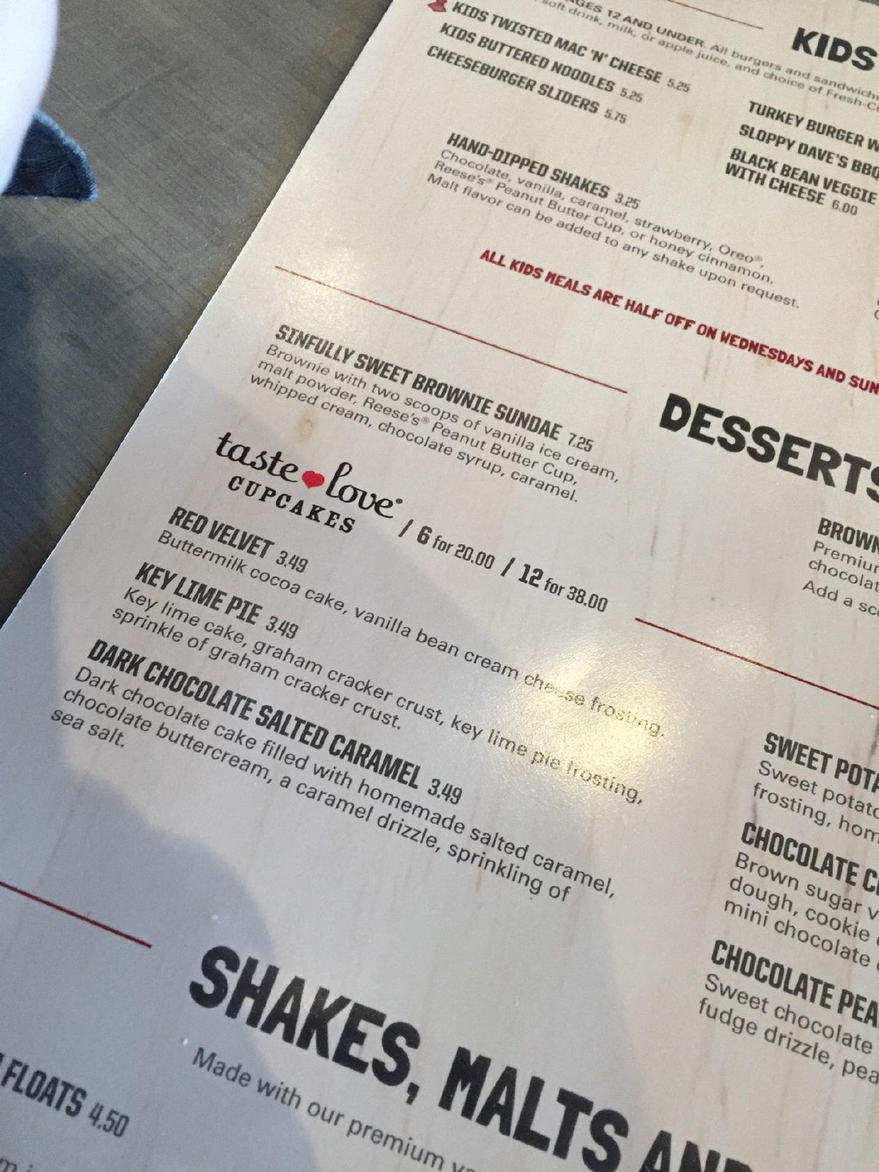 Menu at Bagger Dave's - Chesterfield desserts, Charter Township of ...
