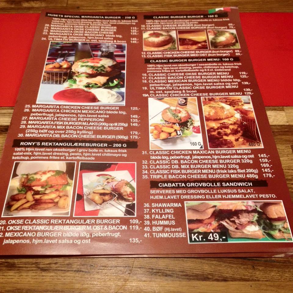 Menu at Mamma Mia - Rony's Soul Food pizzeria, Copenhagen
