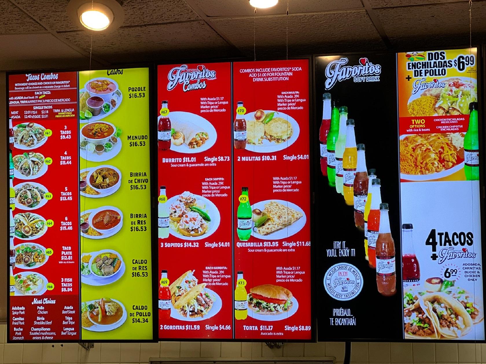Menu at El Rinconsito Bellevue restaurant, Bellevue, 140th Ave NE Ave