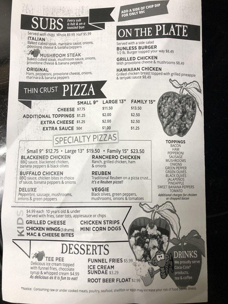 Menu at McIntosh's Pub & Grub, Bellbrook