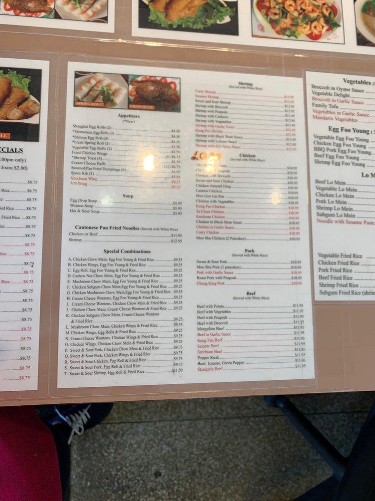 Menu at Sichuan Restaurant, Saint Louis Park