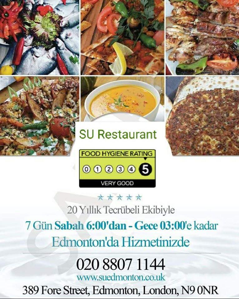 Menu at Su Restaurant, London, 389 Fore St