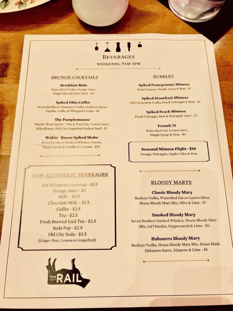 Menu at The Rail - Strongsville pub & bar, Strongsville