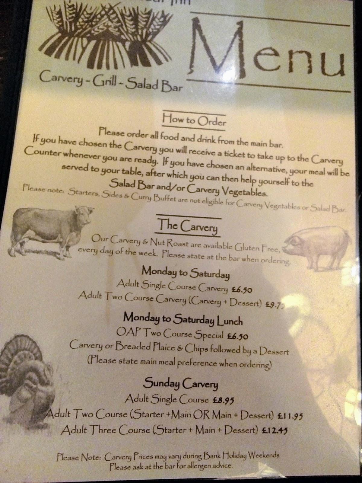 Menu at Wheatsheaf Inn pub & bar, New Milton