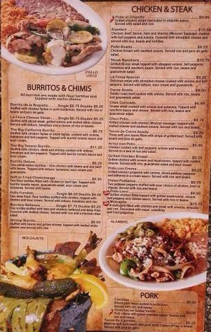 Menu at La Finca restaurant, Easley, E Main St