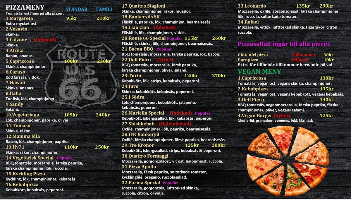 Menu at Route 66 Grill & pizza Bankeryd restaurant, Bankeryd