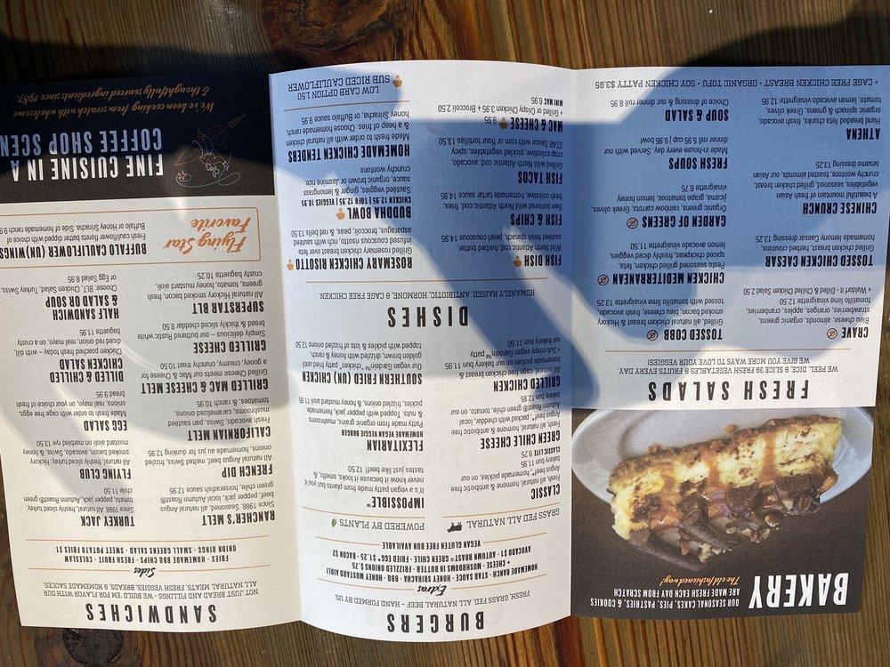 Menu at Flying Star Cafe, Albuquerque, Menaul Blvd NE