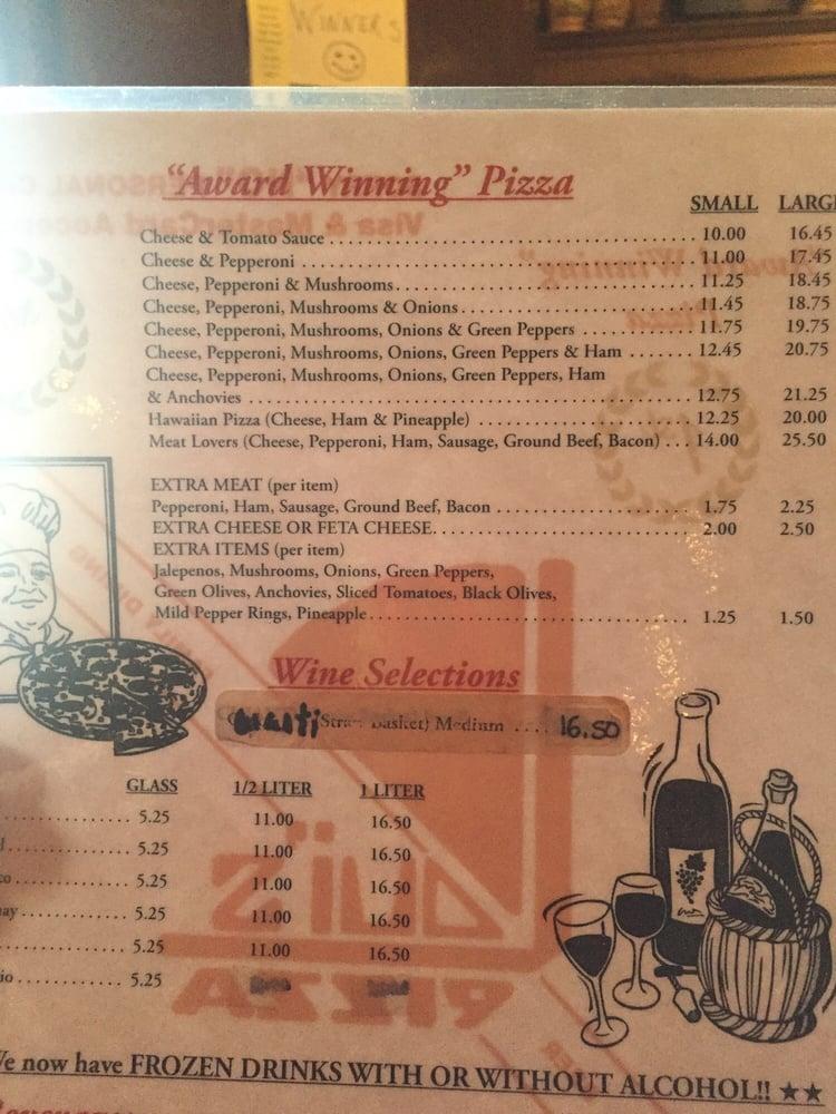 Menu at Loui's Pizza pizzeria, Hazel Park