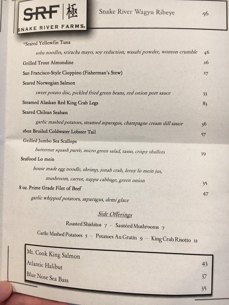 Menu at Bodean restaurant, Tulsa, E 51st St