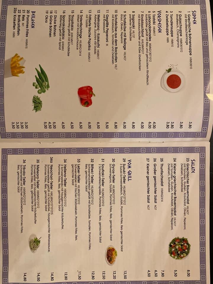 Speisekarte von Delphi restaurant, Emden