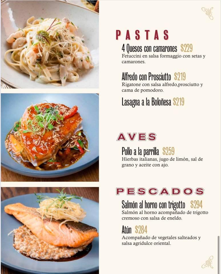 Menu at El Almacén del Bife restaurant, Aguascalientes