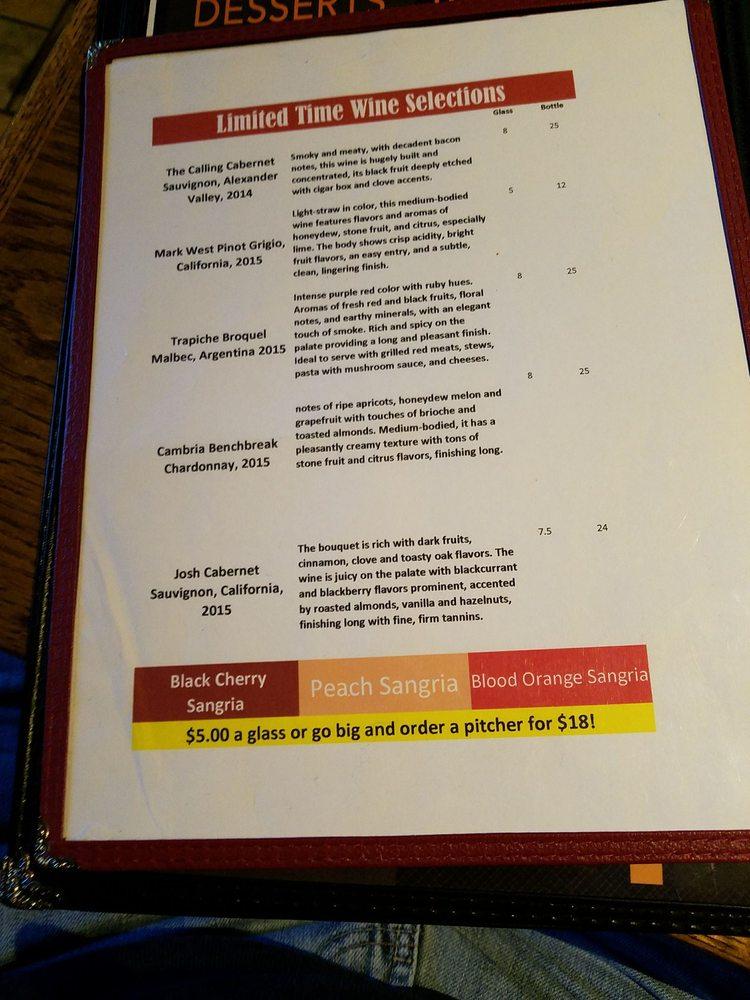 Menu at Fireside Grille pub & bar, Sugar Grove