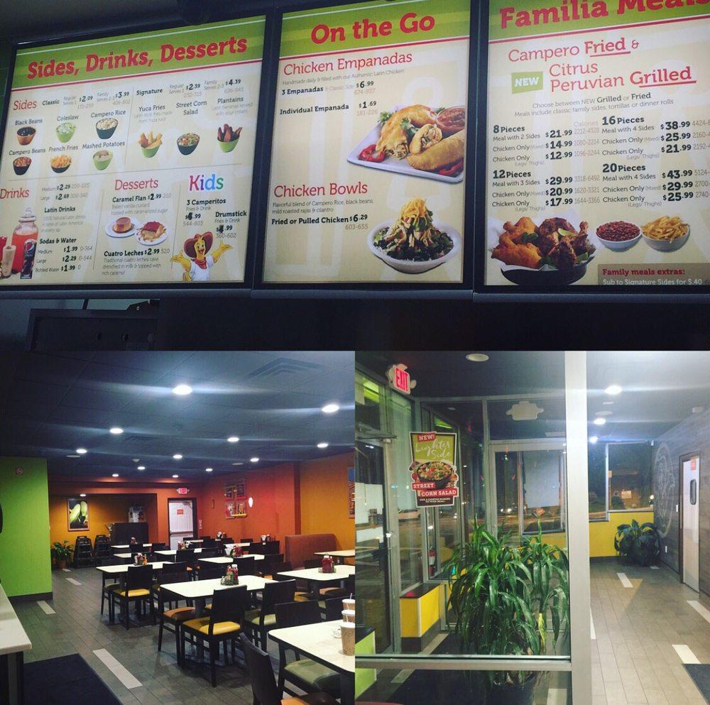 Menu at Pollo Campero restaurant, Spring Valley