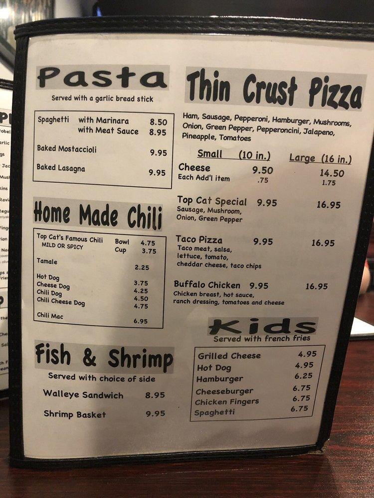 Menu at Top Cat's Chill & Grill pub & bar, Springfield, E Sangamon Ave