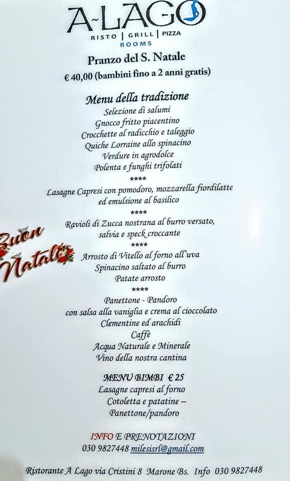 Menu da A-LAGO ristorante, Marone