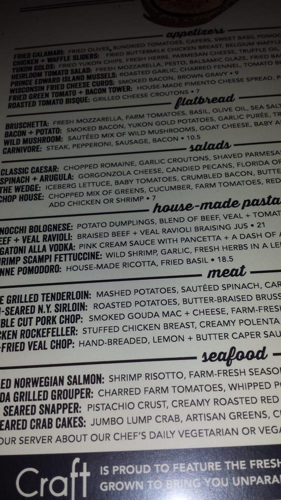 Menu at The Crafted Plate restaurant, Saint Petersburg