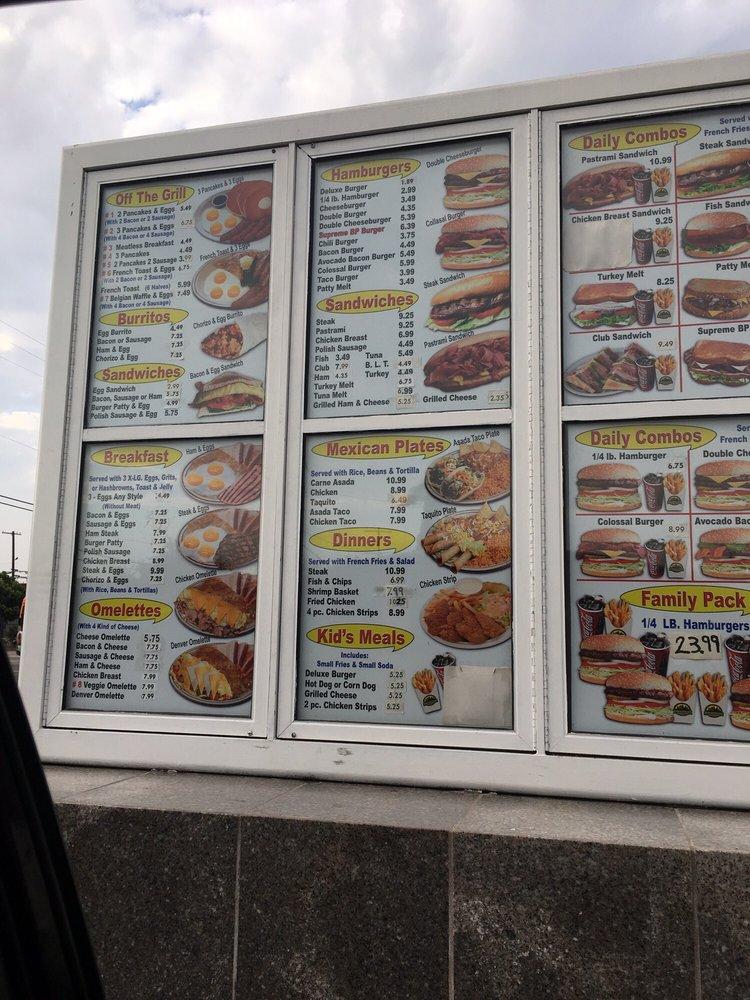 Menu at Burger Palace restaurant, Los Angeles, S Western Ave