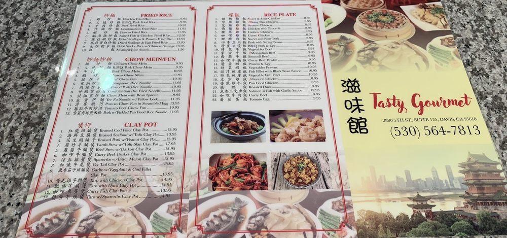 Menu at Tasty Gourmet restaurant, Davis