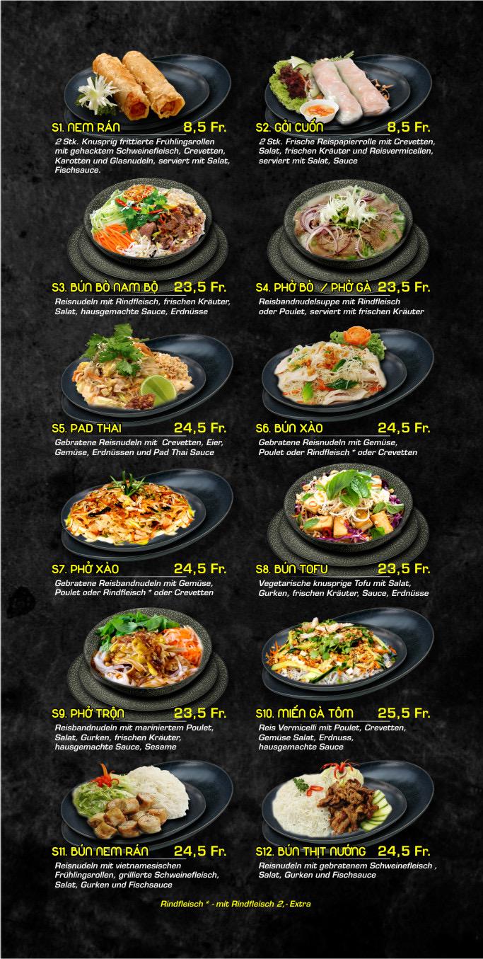 Menu au Happy Roll Wädenswil, Wädenswil