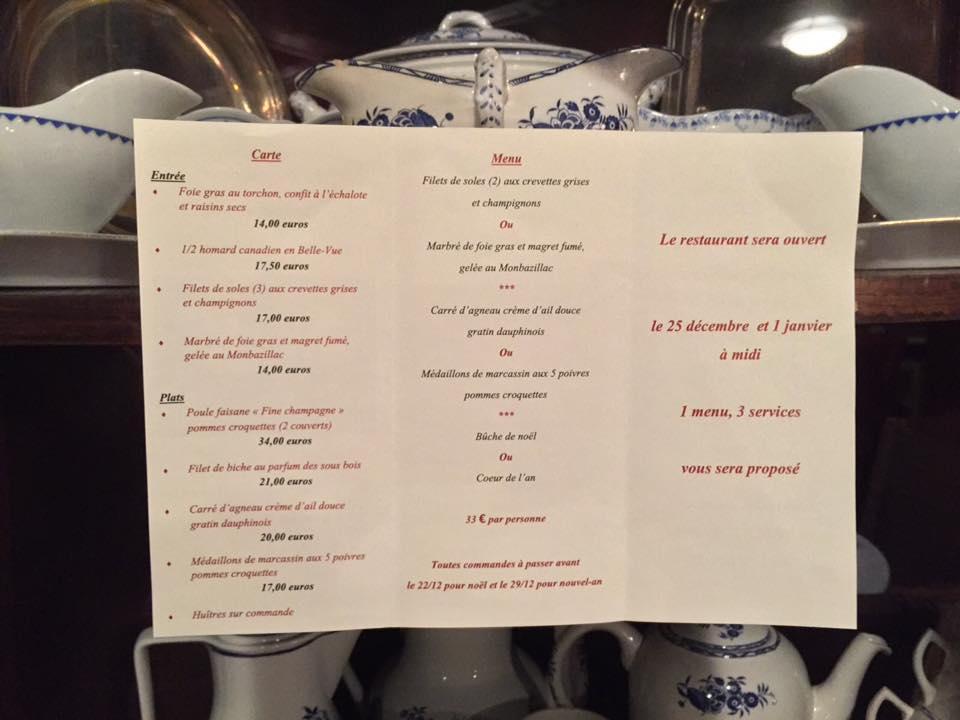 Menu at Restaurant les pieds dans le plat, Peruwelz