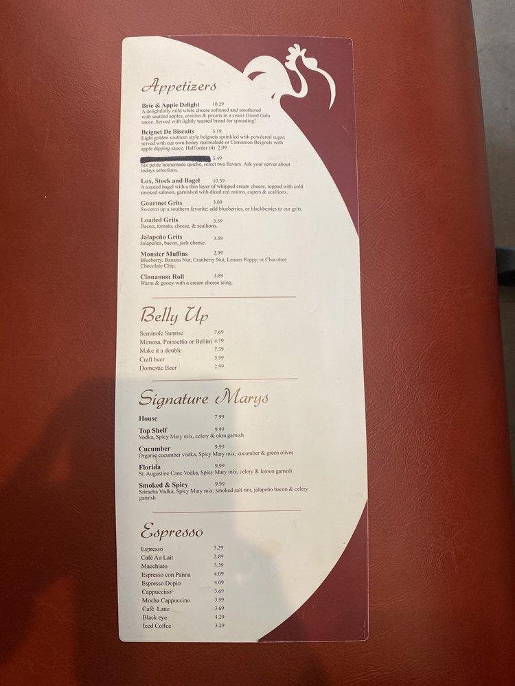 Menu at The Egg Cafe & Eatery, Tallahassee, 300 S Duval St