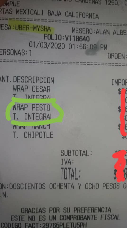 Wrapisimo Nvo Mxli, Mexicali - Menú del restaurante, precios y reseñas