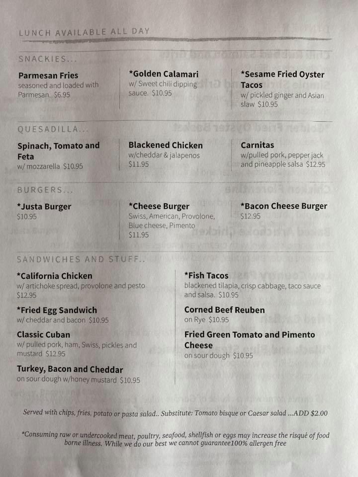Menu at 128 PECAN restaurant, Abingdon