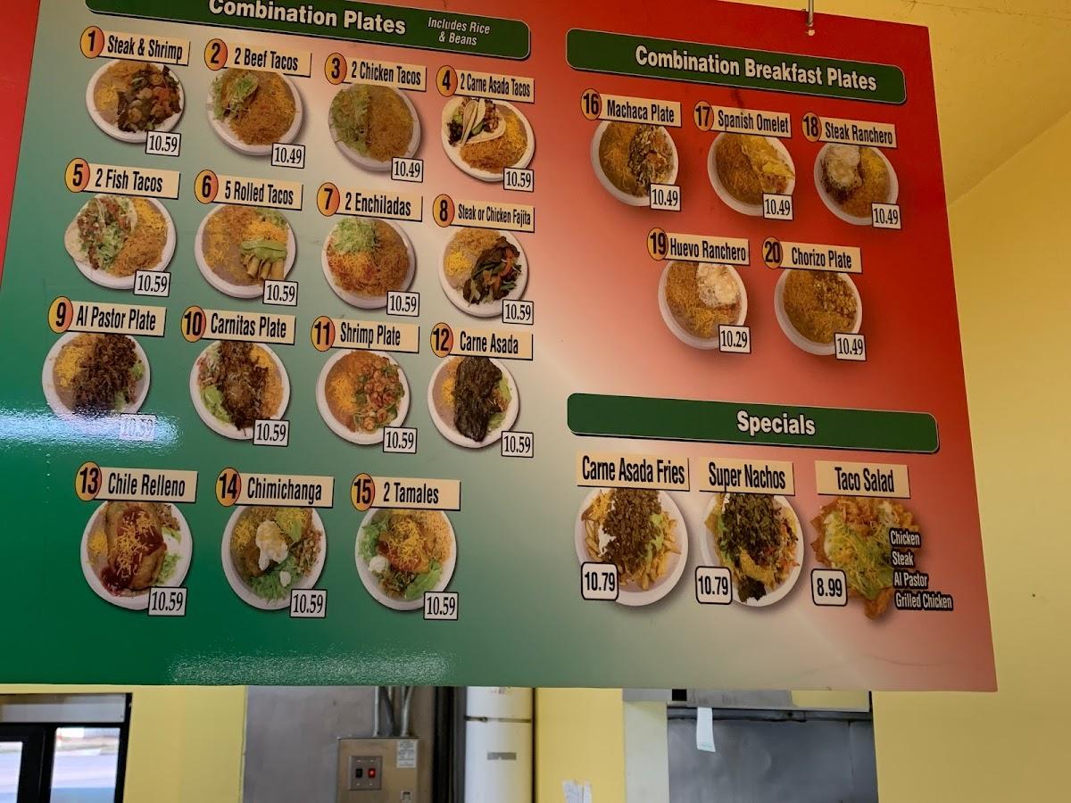 Menu at Betos Mexican Food restaurant, Duchesne