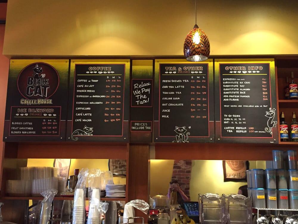 Menu at Black Cat Coffee House, Phoenix