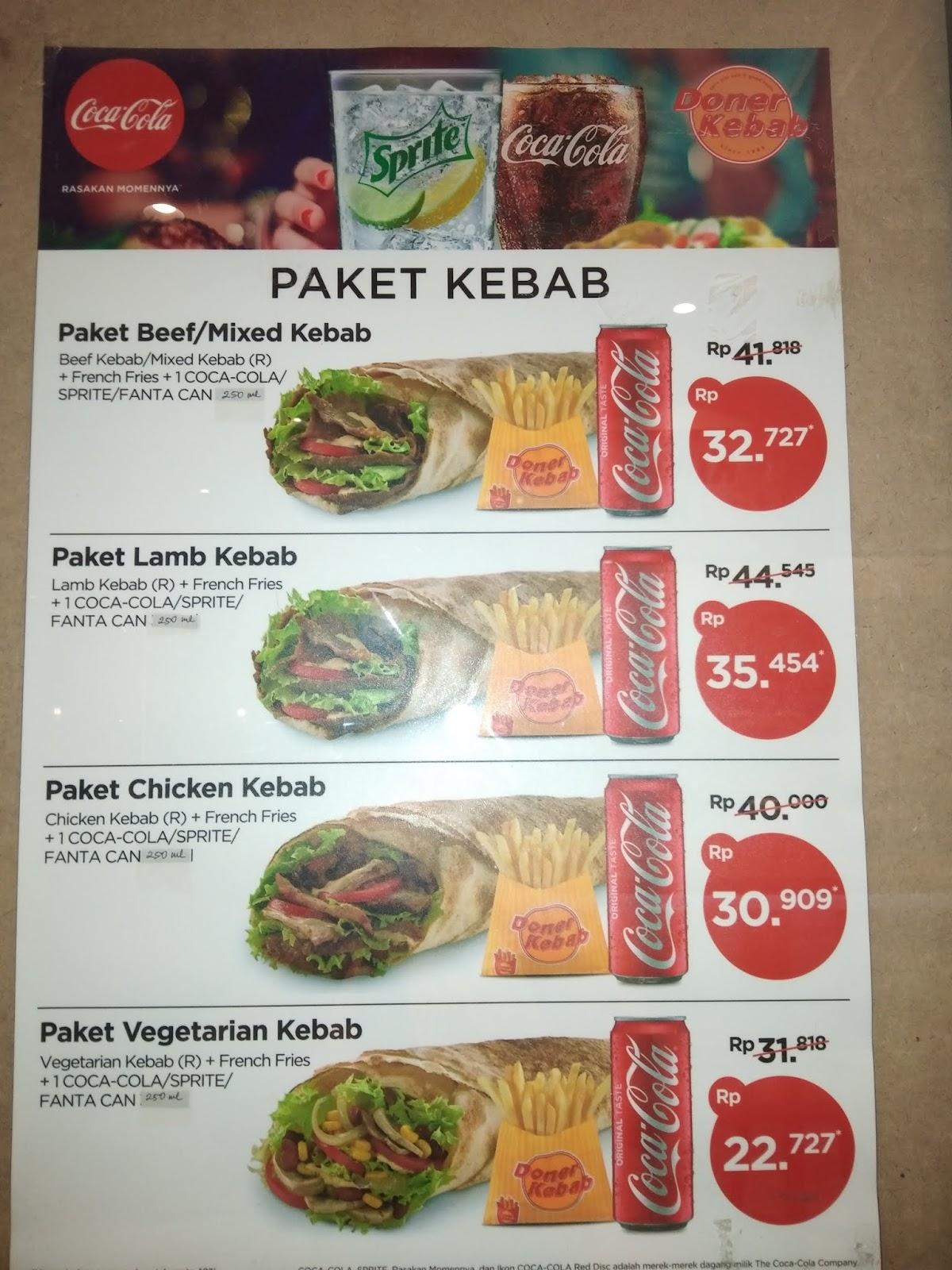 Menu at Doner Kebab AEON MALL BSD, Indonesia
