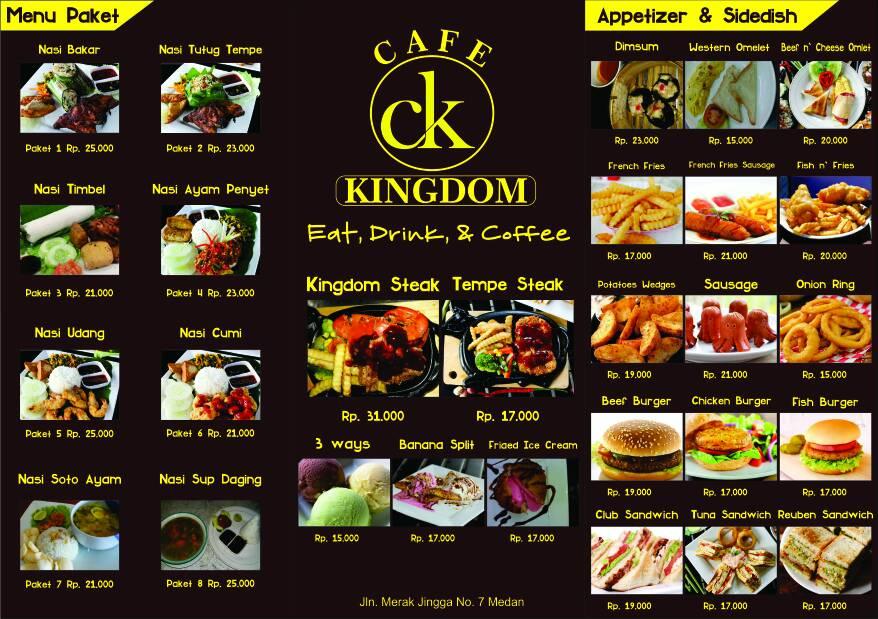 Menu at Kingdom Bistro pub & bar, Medan