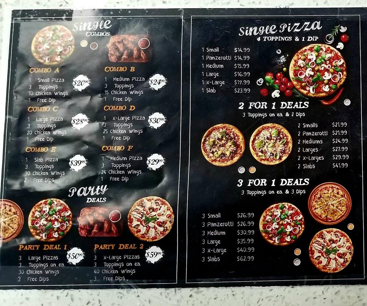 Menu at Lava Pizza YYC pizzeria, Calgary