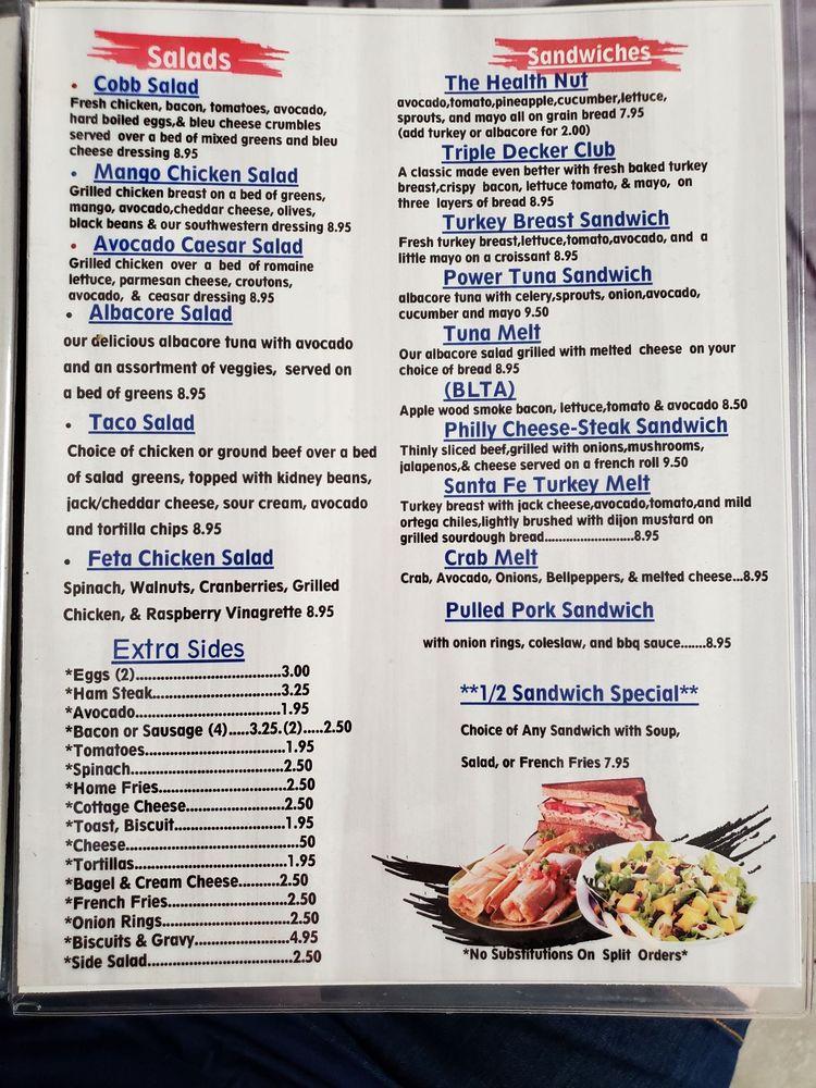 Menu at Old Town Cafe, Seal Beach