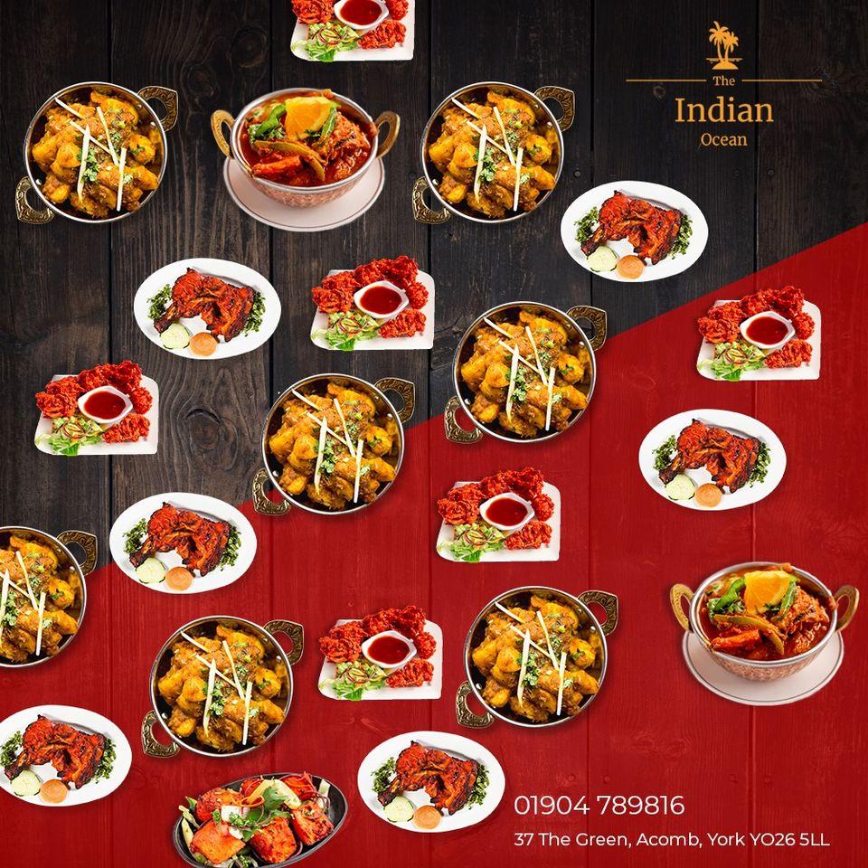 Menu at Indian Ocean restaurant, York
