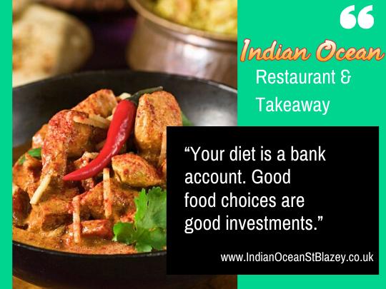 Menu at Indian Ocean restaurant, Par