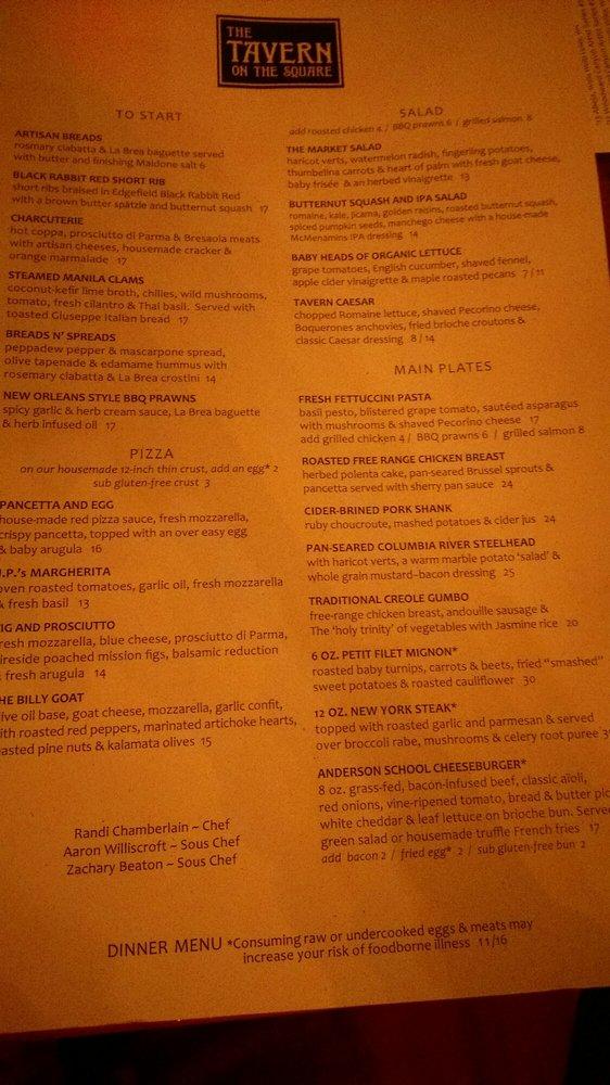 Menu at McMenamins Anderson School pizzeria, Bothell