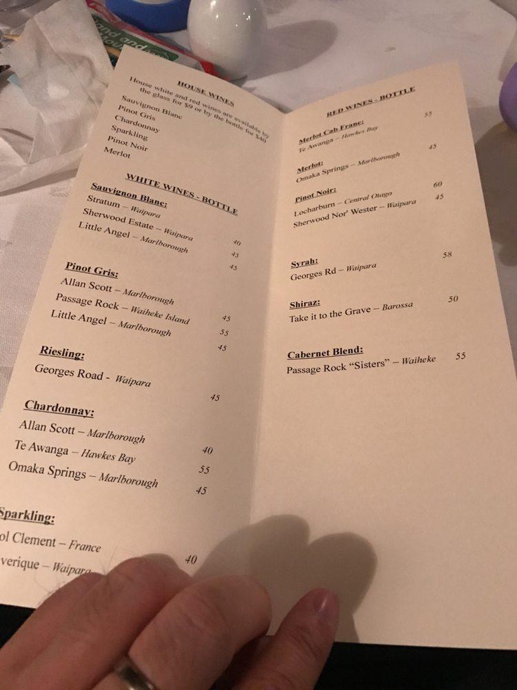 Menu at Red Stag Restaurant, Fairlie