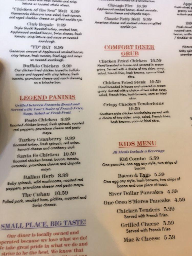 Menu at Frisco Diner cafe, Frisco, Dallas Pkwy