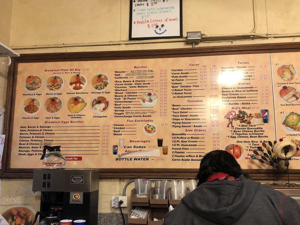 Menu at Jilberto's Taco Shop restaurant, Pauma Valley, 15265 CA-76
