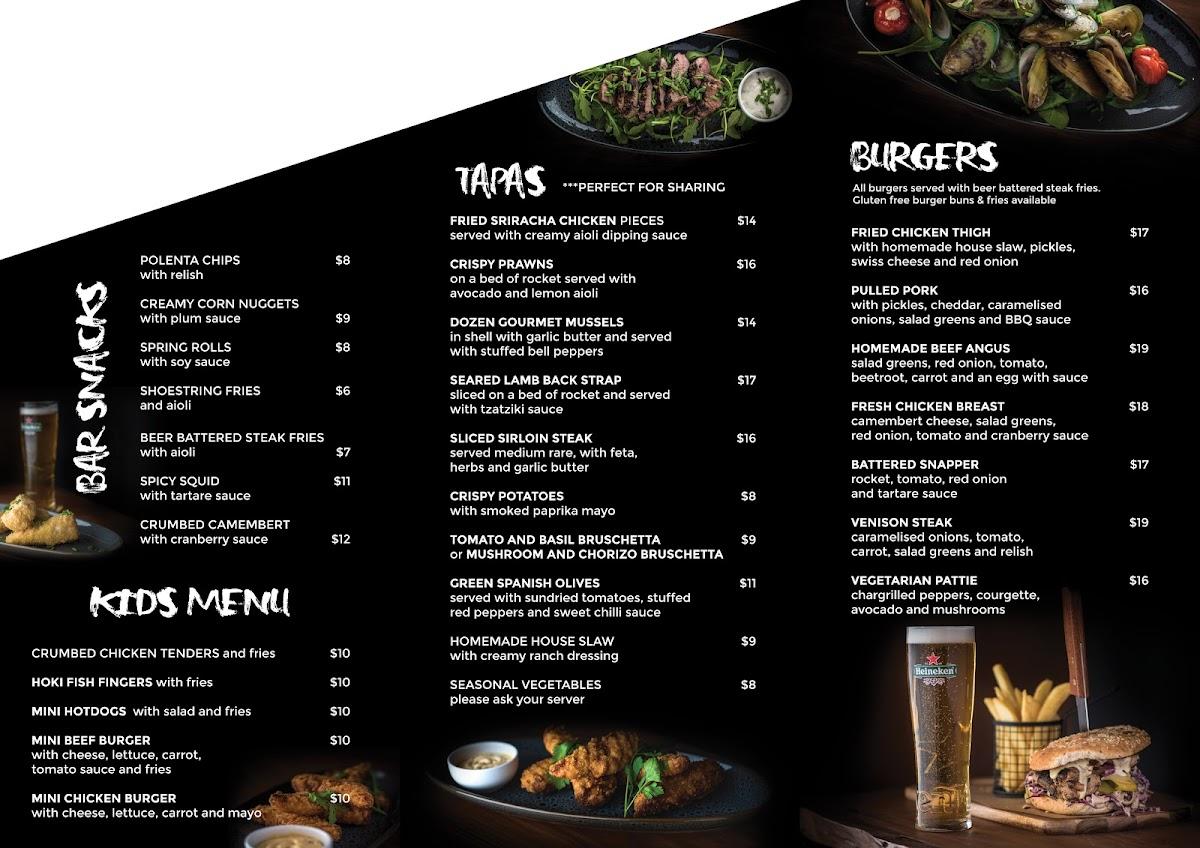 Menu at Rust Licensed Gourmet Burger Bar, Turangi