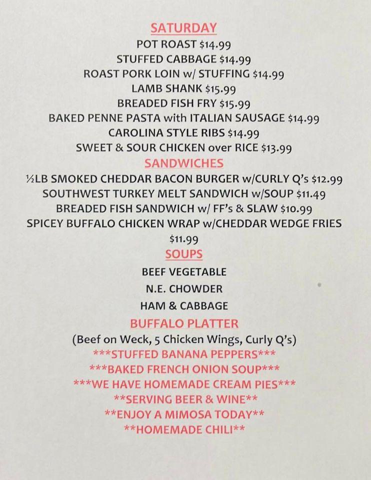 Menu at Apollo Family Restaurant, Buffalo, South Park Ave