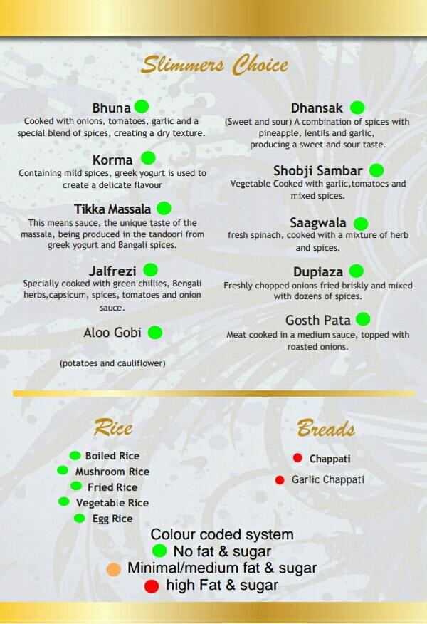 Menu at La Pondicherry restaurant, Rotherham