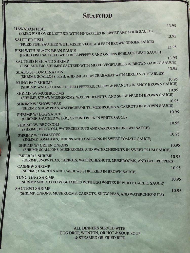 Menu at Silver Star Chinese Restaurant, Jacksonville