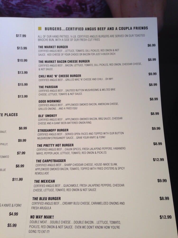 Menu at Not Watson's Kitchen + Bar, Knoxville