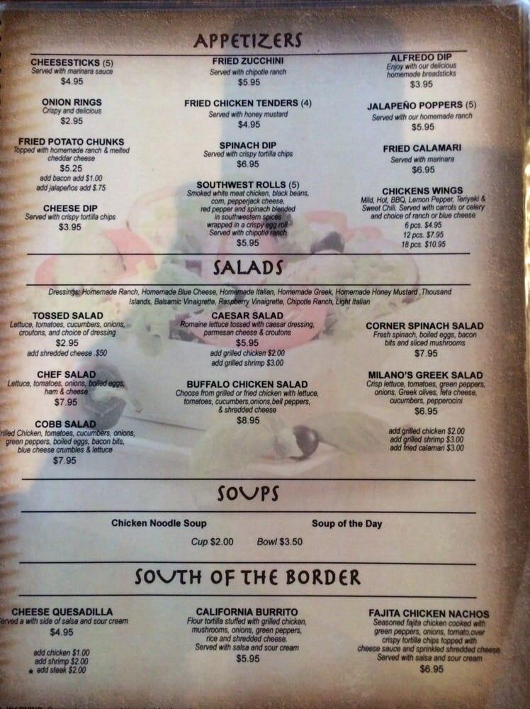 Menu At The Corner Cafe Griffin